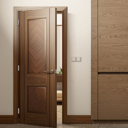 Classic Swing Single Bedroom Door Design with Matte Finish | Livspace