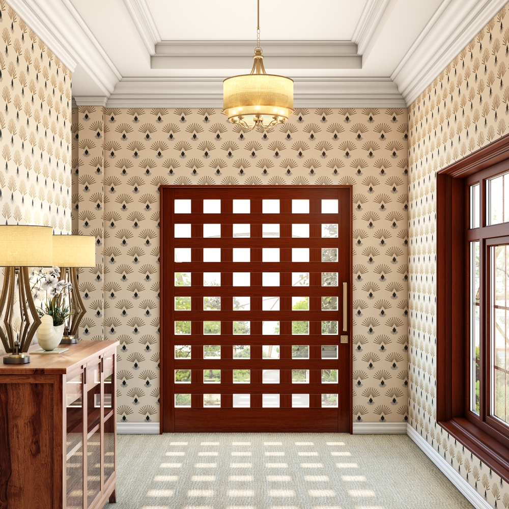 Classic Matte Finish Single Swing Door Design for Entrances | Livspace