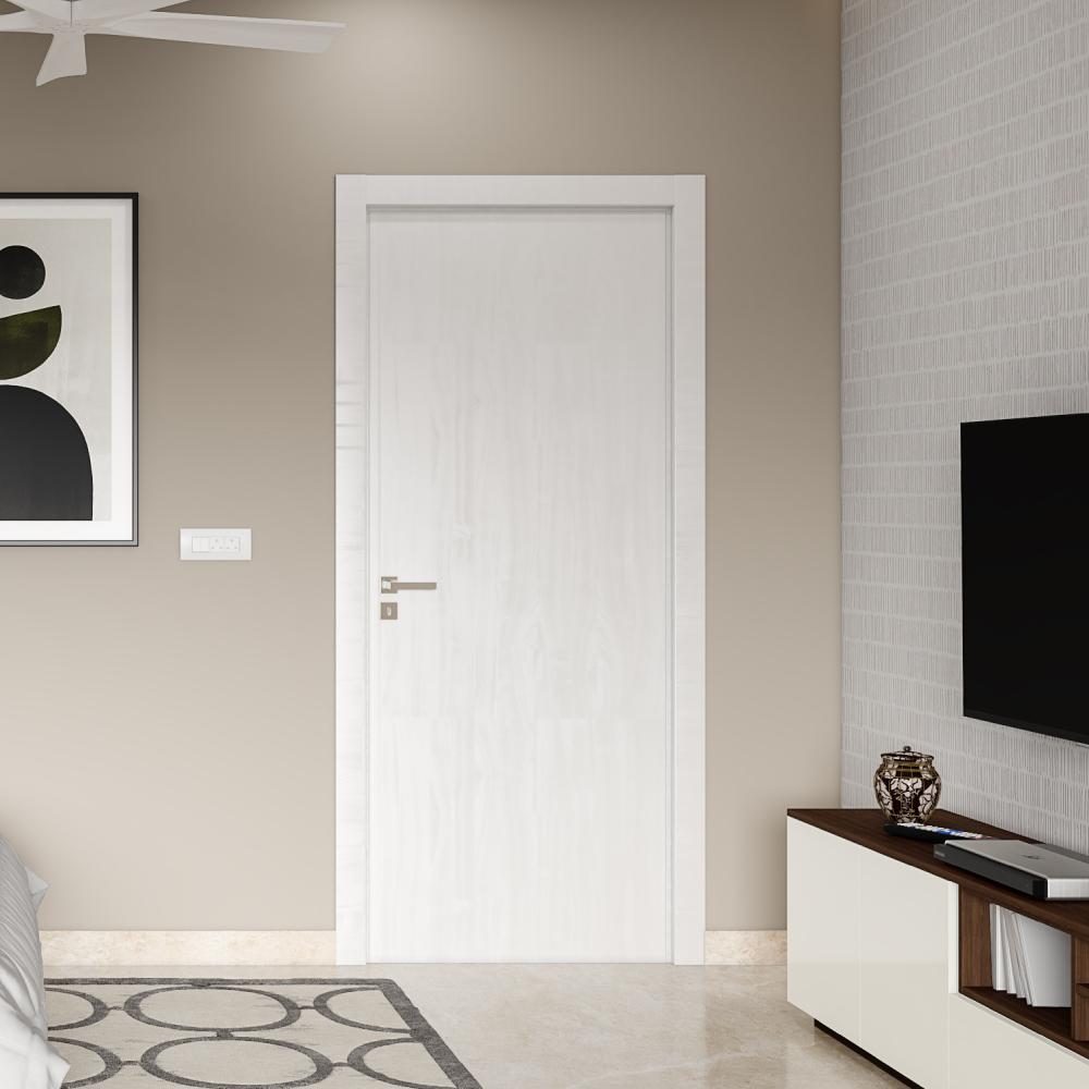 Modern Matte Finish Single Door Design: Ideal for Bedroom and Living ...