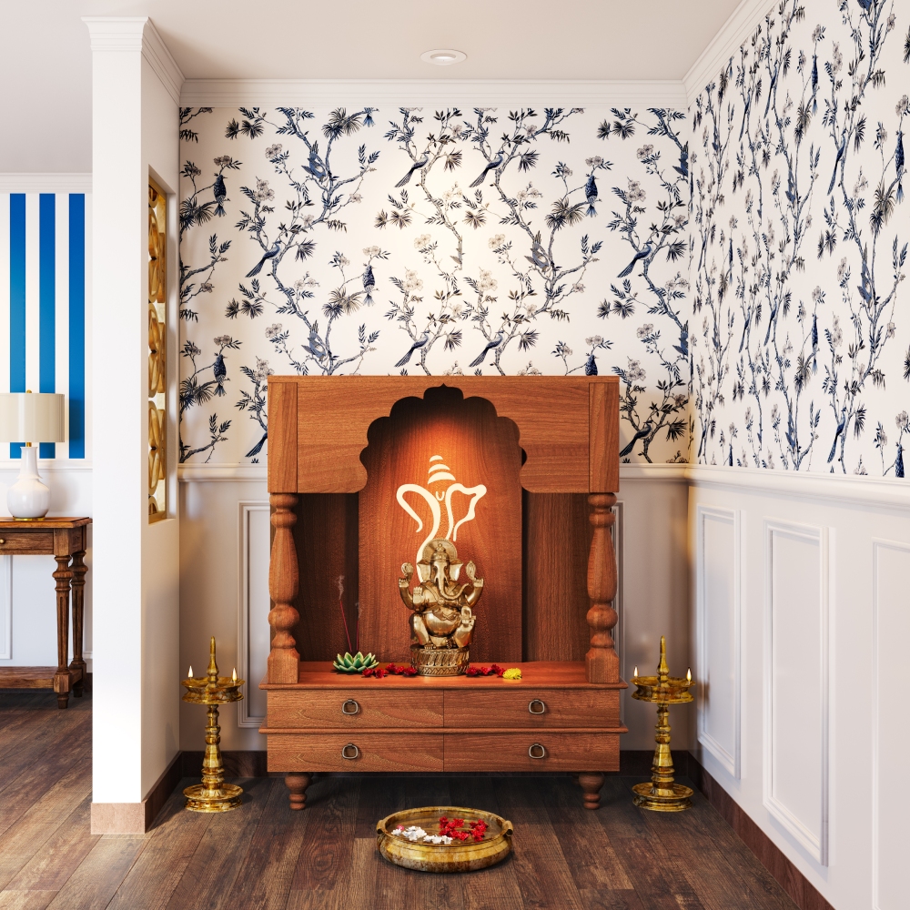 Timeless Classic White and Blue Bird Trail Wallpaper Design for Pooja ...