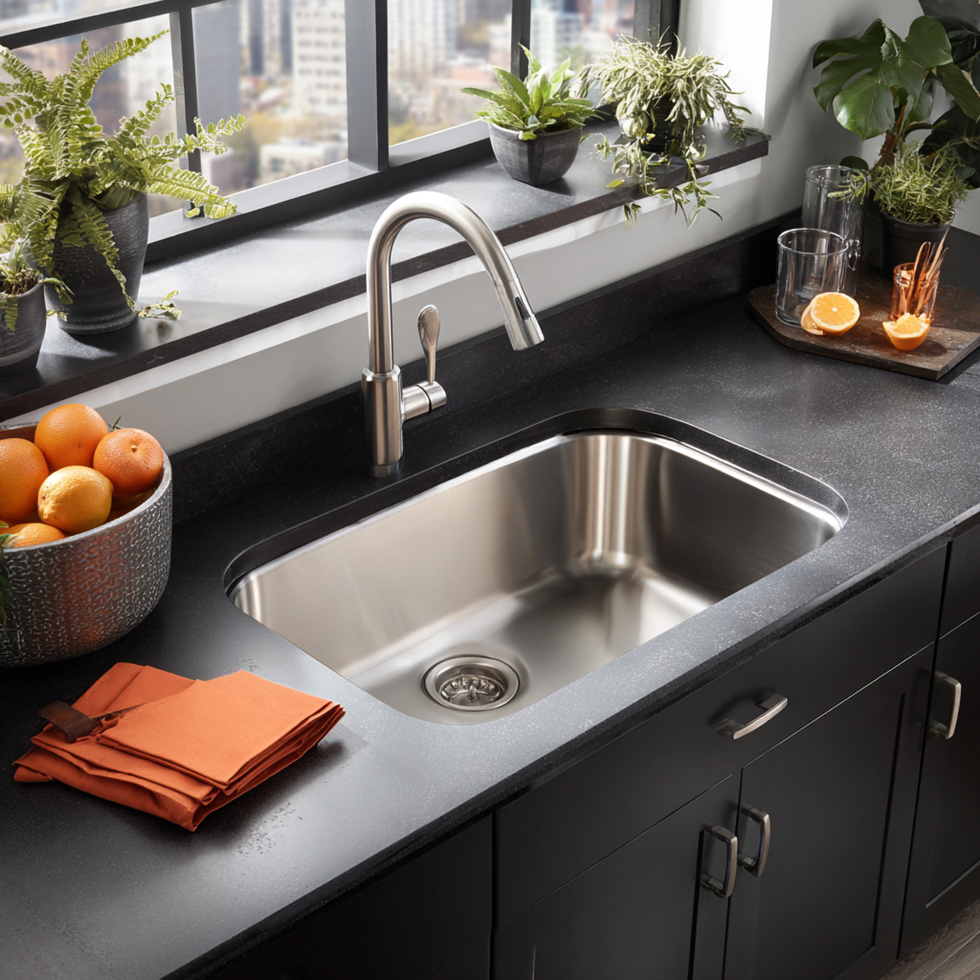 Undermount Kitchen Sink Design in Stainless Steel with Single Bowl ...