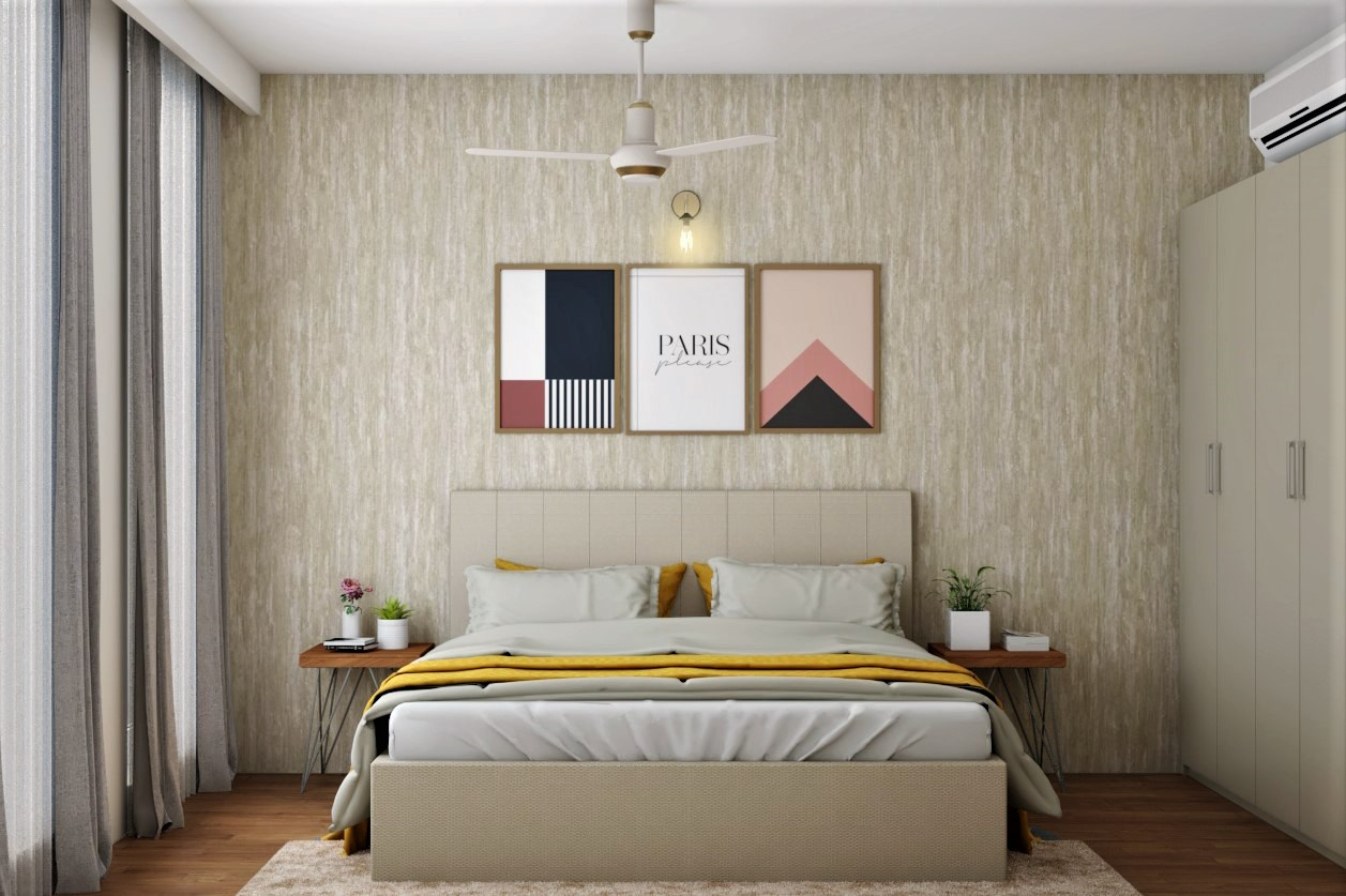 Contemporary Guest Bedroom Design With Subtle Colour Theme | Livspace