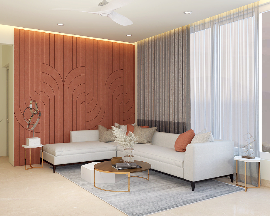 Beige Flooring Design With A Matte Finish | Livspace