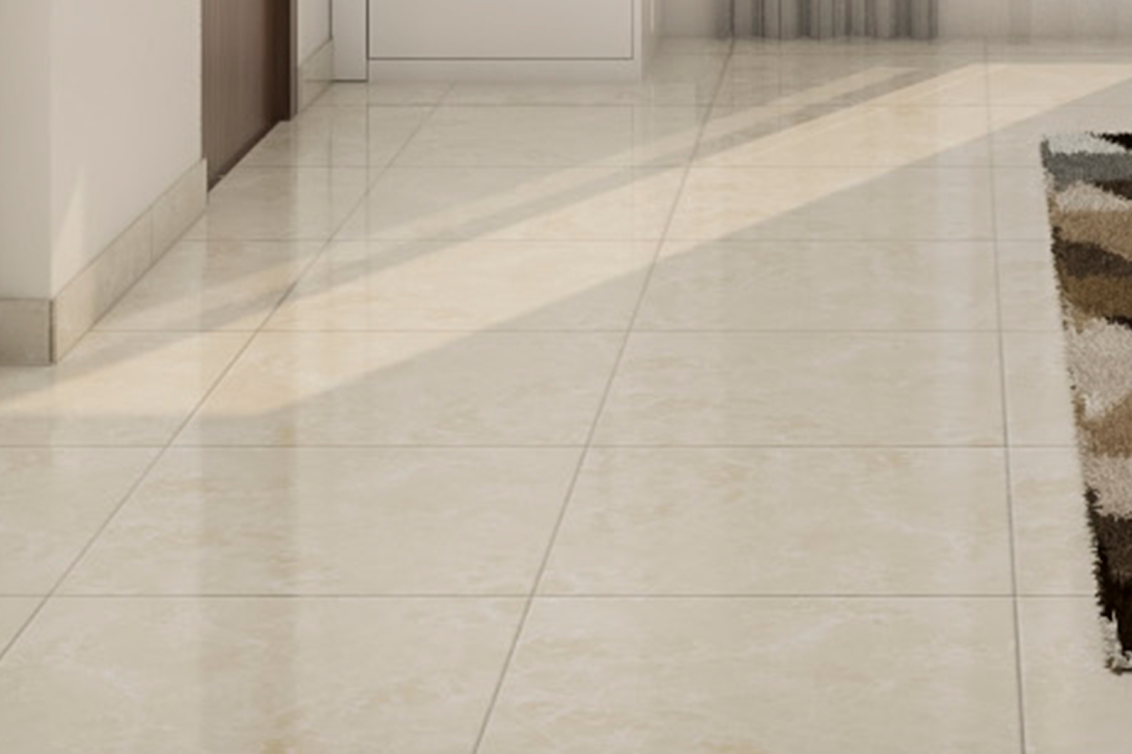 Scratch-Resistant Flooring Design With Square Tiles | Livspace