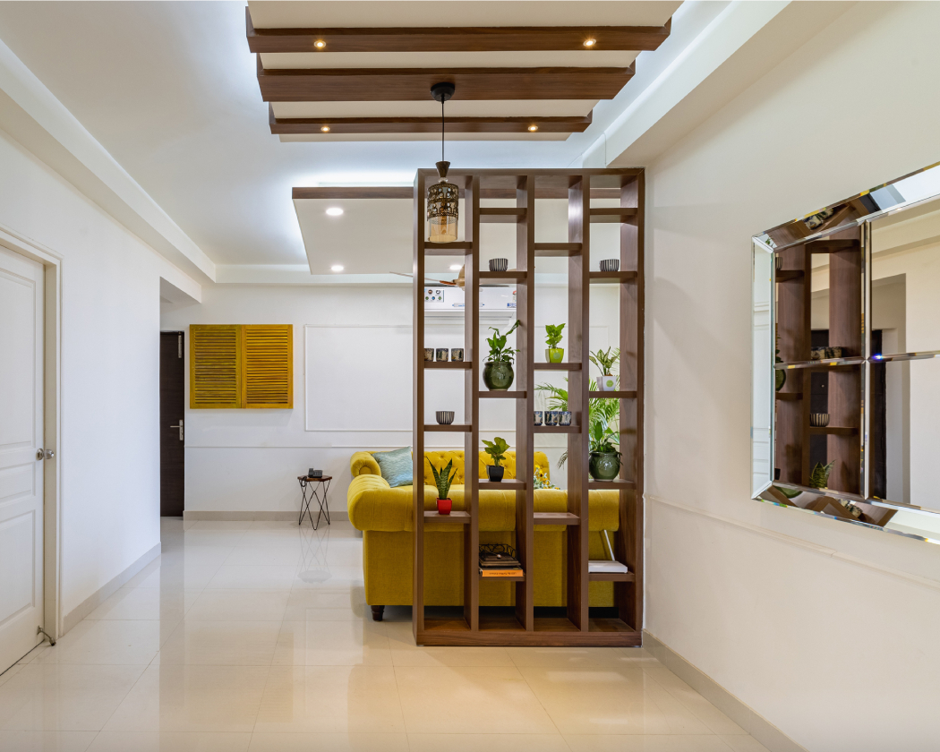 Warm-Toned Hall Interior Design | Livspace