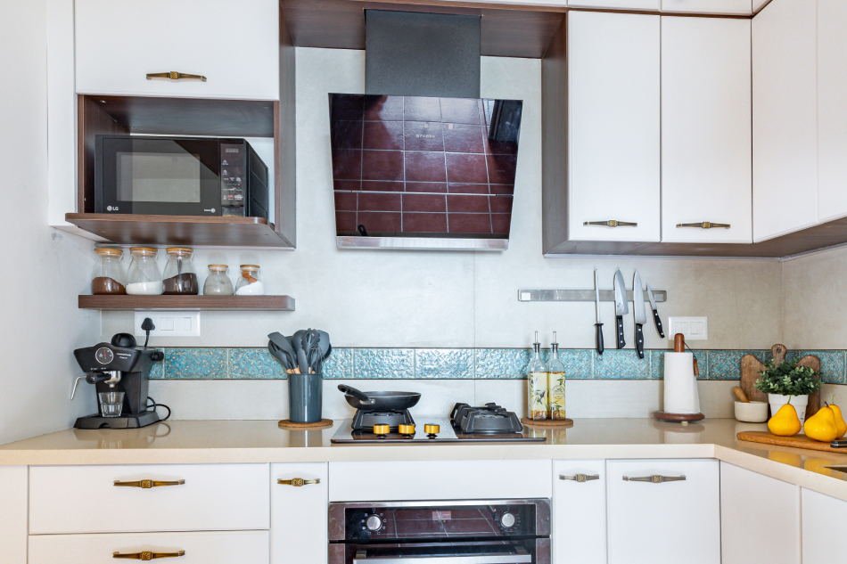 Ceramic Kitchen Tiles Design With A Glossy Finish | Livspace