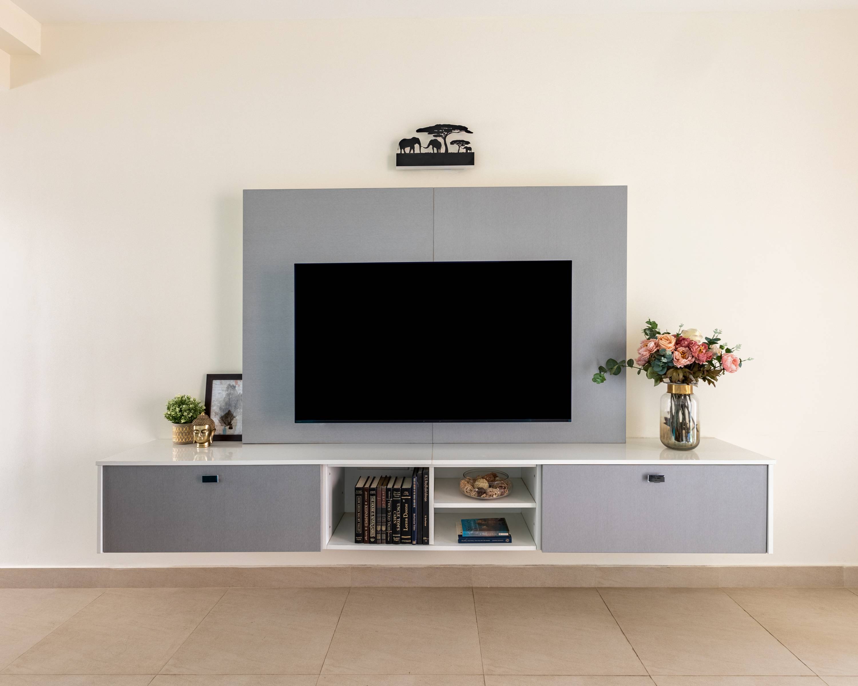 Sleek TV Unit Design For Halls | Livspace