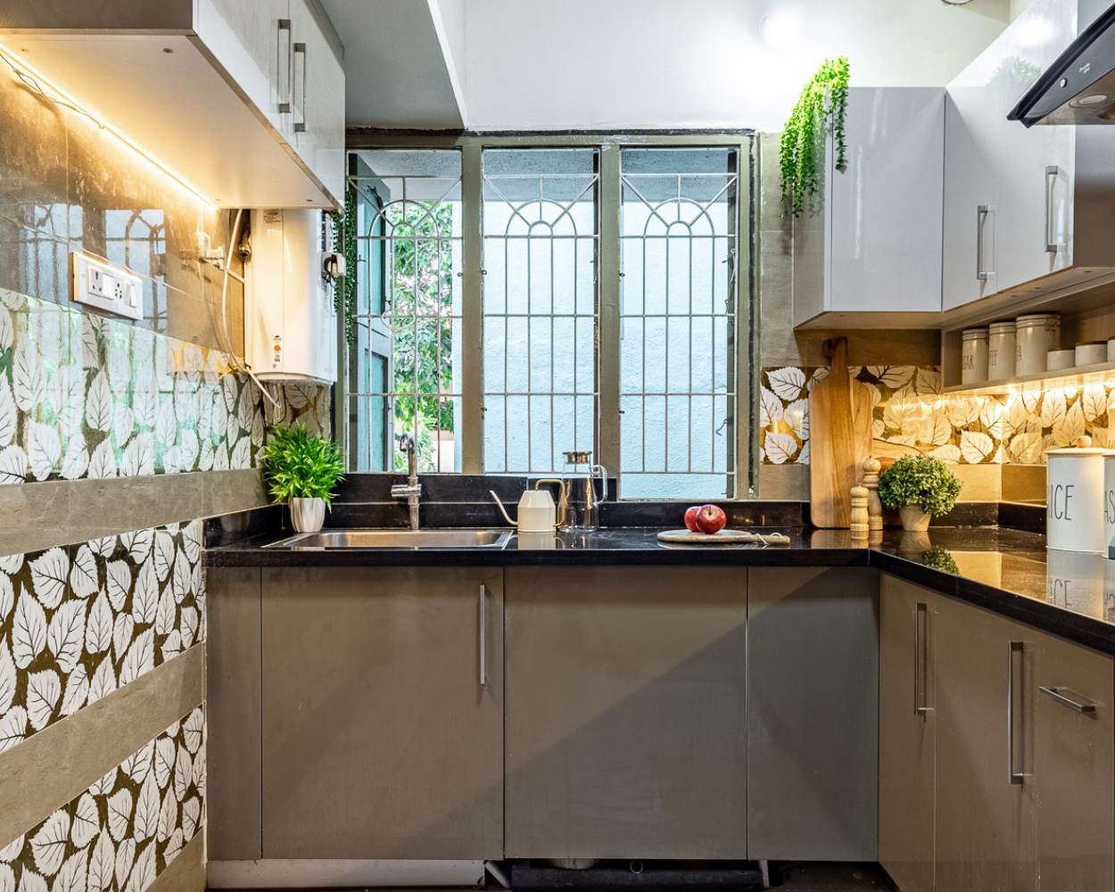 Versatile Silver Window Design For Kitchens | Livspace