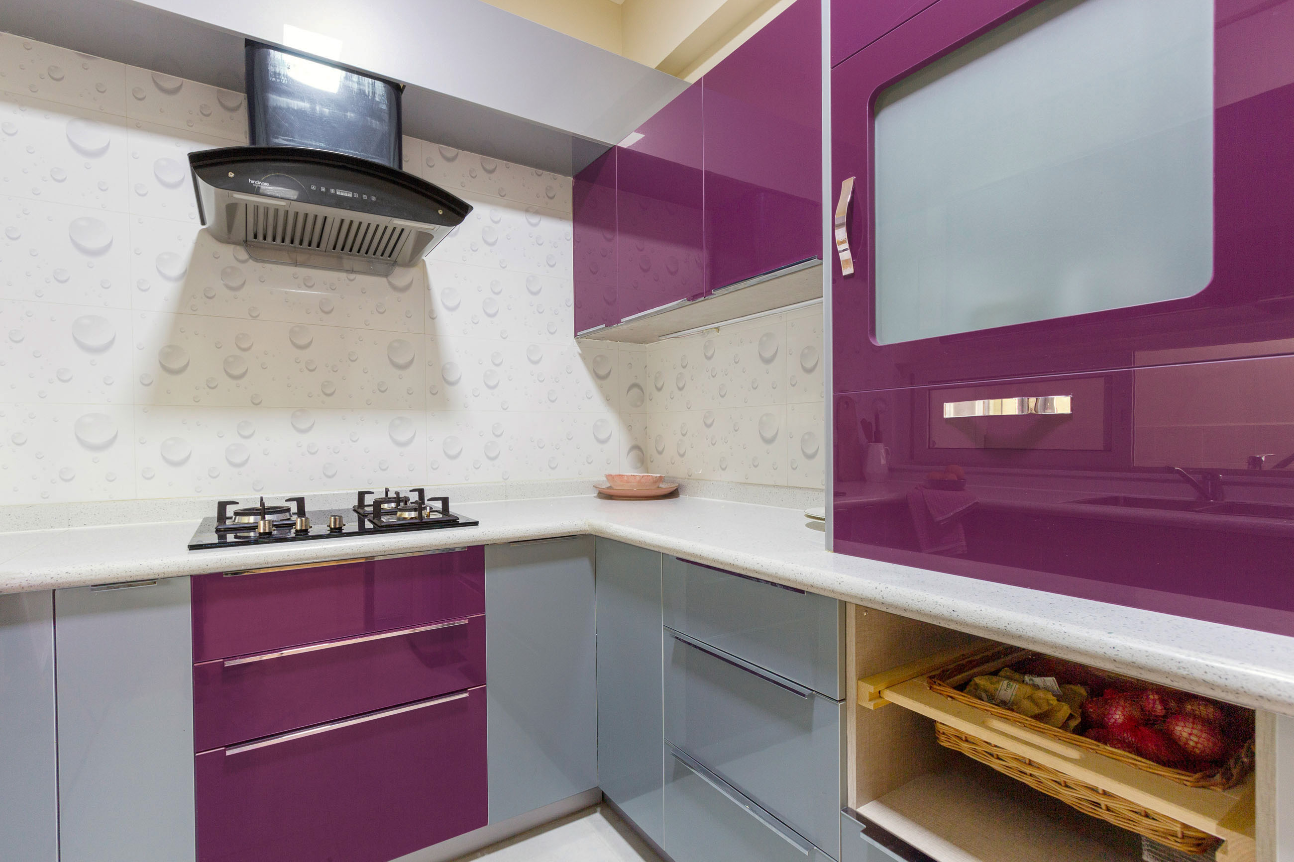 Bangalore 2-BHK Interior With Open Kitchen Layout | Livspace