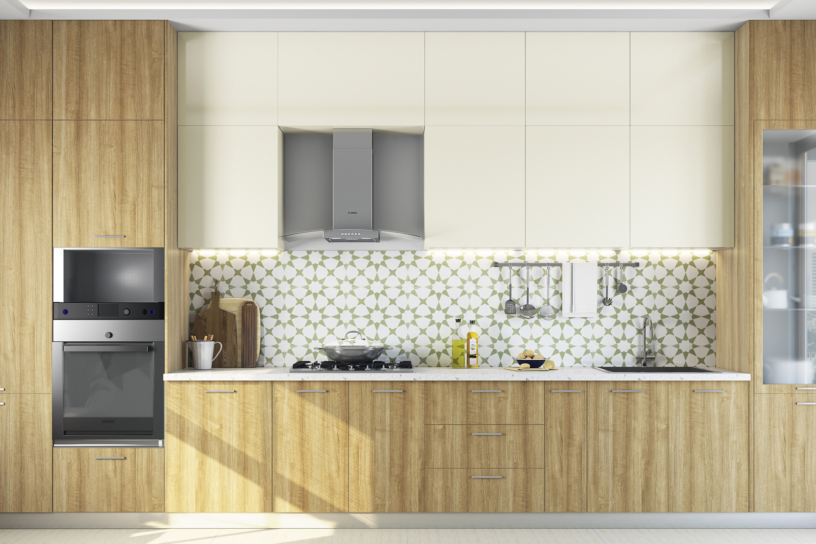 Contemporary Moroccan Star Ceramic Wall Tile Design | Livspace