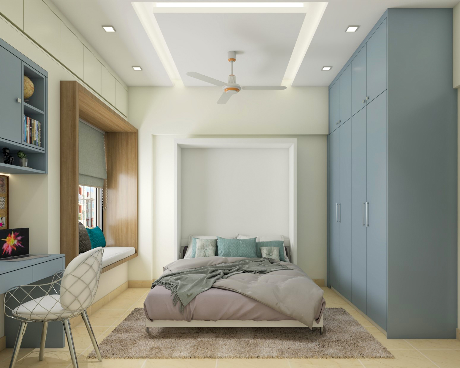 Space-Saving Kids Bedroom Design With Modern Murphy Bed And A Study ...