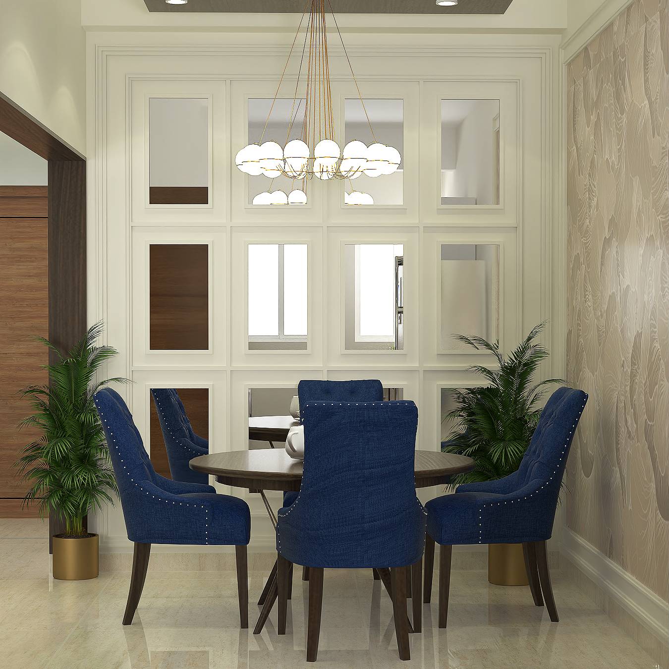 Contemporary 4-Seater Dining Room Design | Livspace