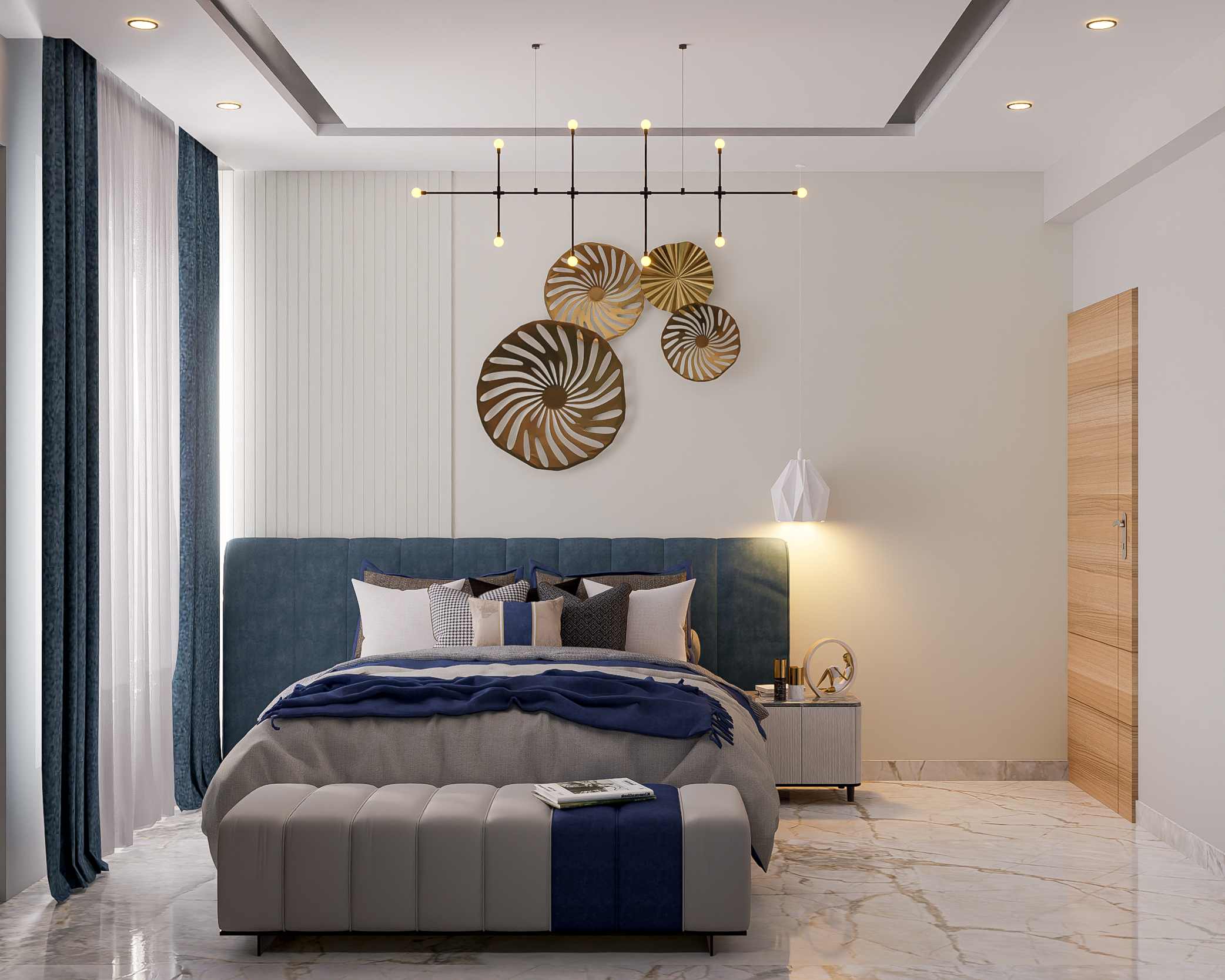 Contemporary Plus-Minus POP False Ceiling Design - Livspace