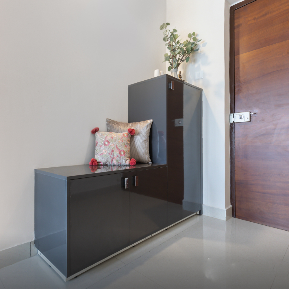 Compact Foyer Design with Ample Storage | Livspace