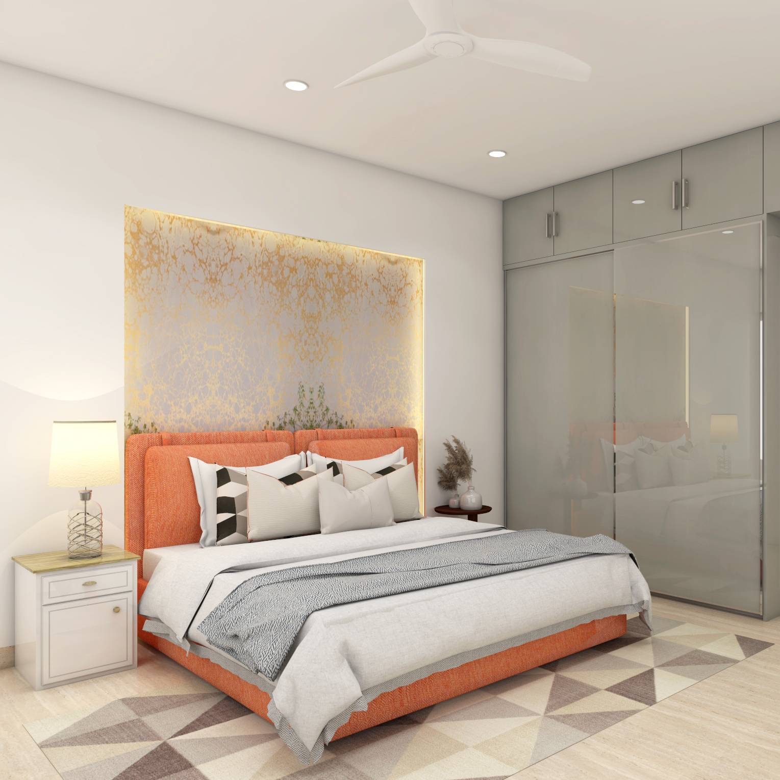 Modern Style Guest Room Design With Wardrobe | Livspace