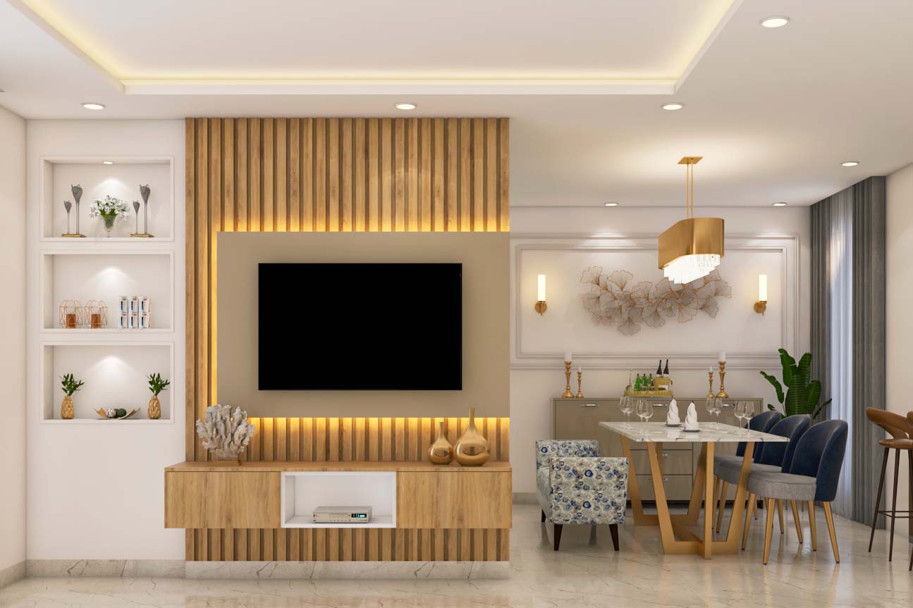 32-Inch Spacious Wall-Mounted TV Unit | Livspace