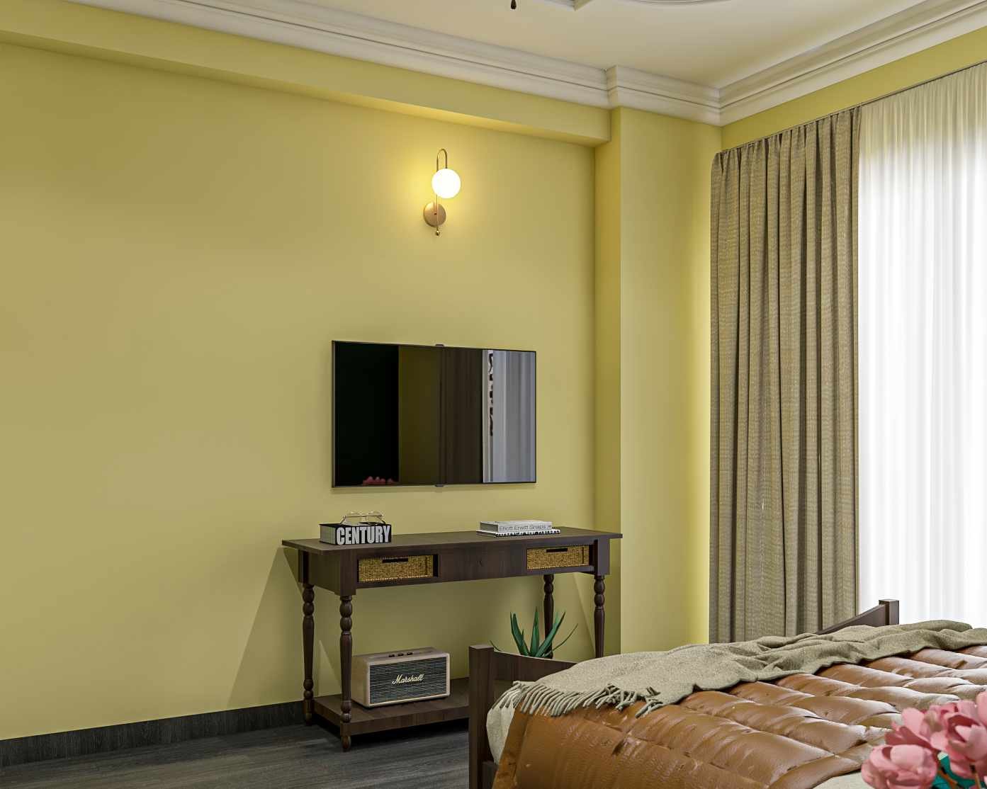 Compact Low-Maintenance TV Unit Design For Rental Spaces | Livspace