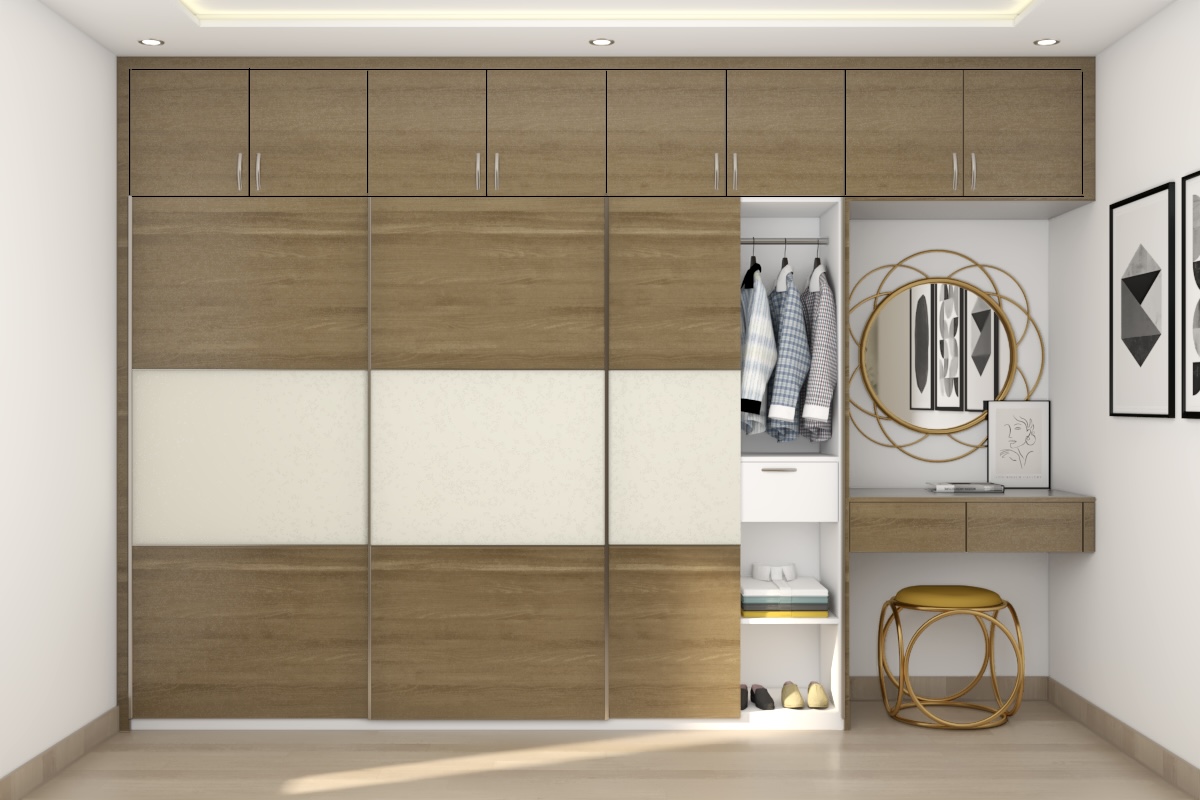 3-Door Sliding Wardrobe Design | Livspace