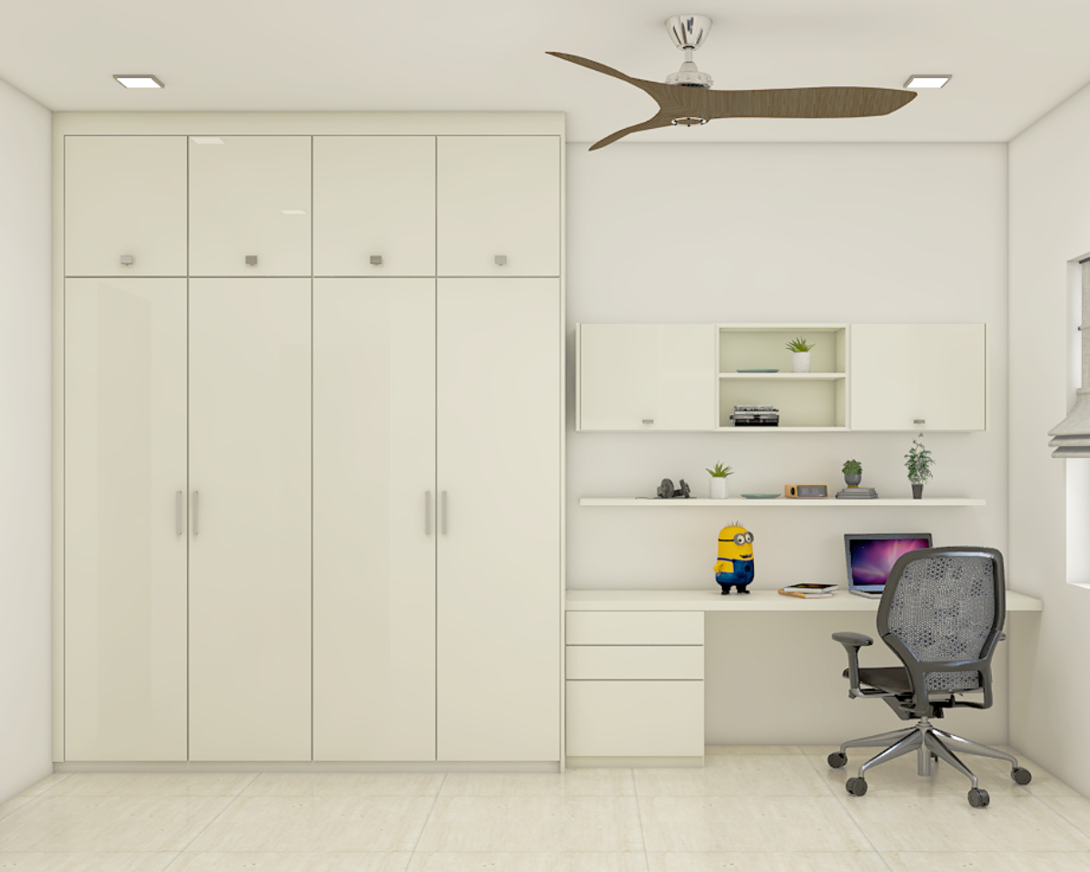 Wardrobe Designs With Study Table