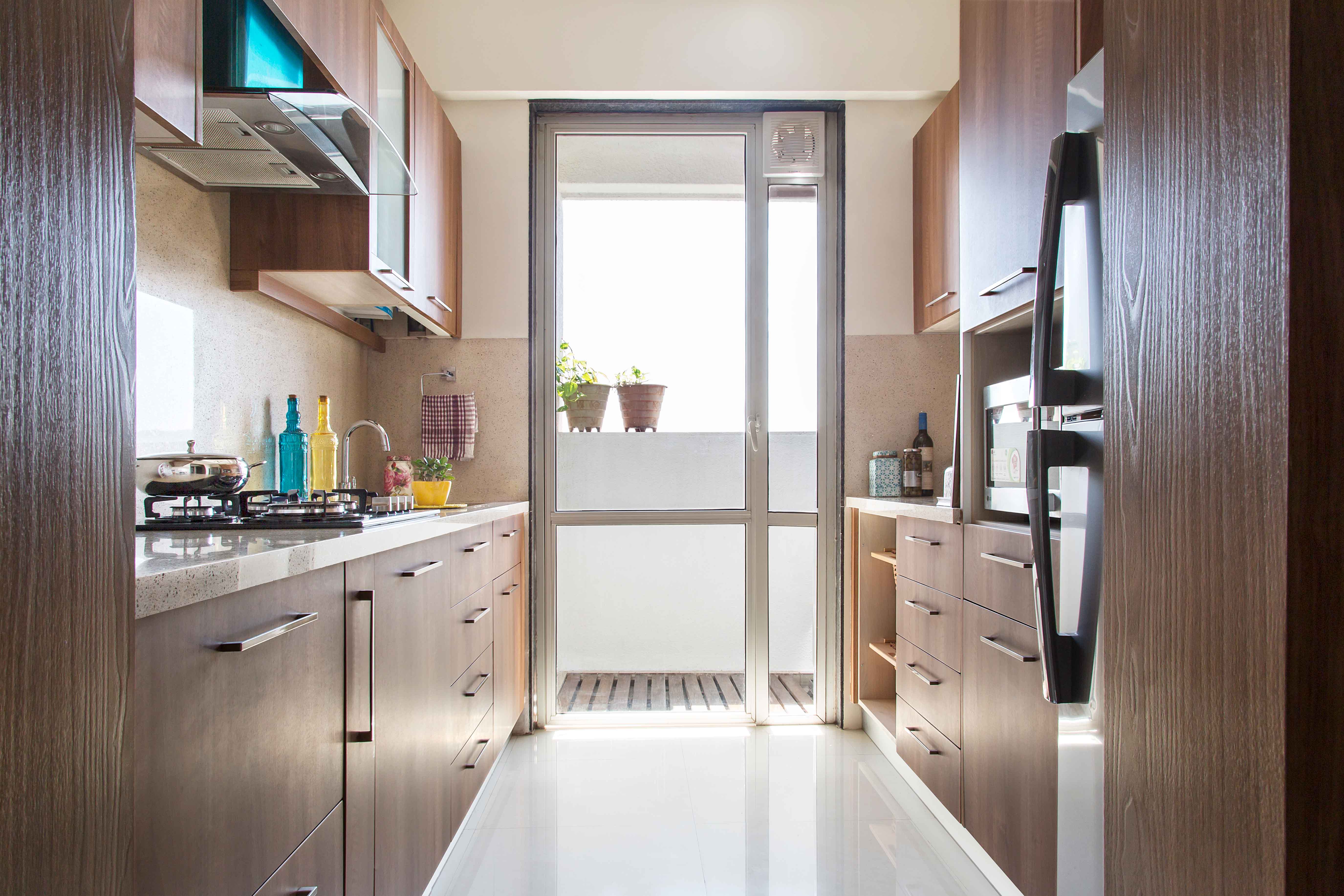 2-BHK Flat In Mumbai With Parallel Shaped Kitchen | Livspace