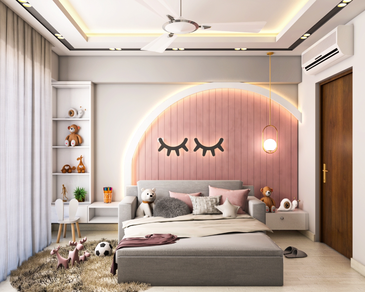 Square POP Peripheral False Ceiling Design | Livspace