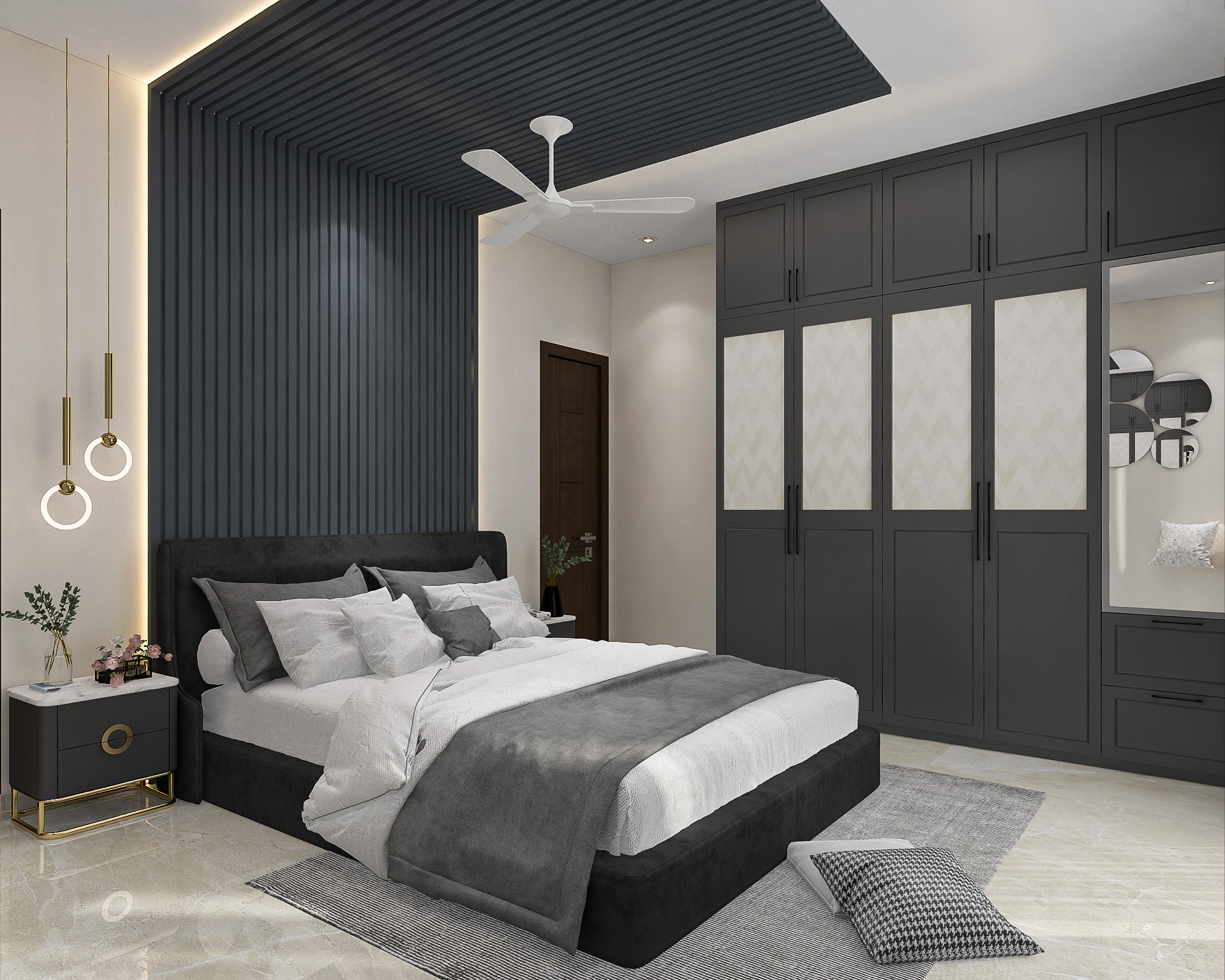 Double Layer Gypsum Contemporary Ceiling Design with Spotlights, Cove ...